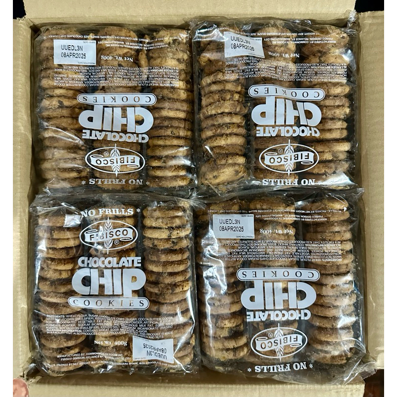 (16PCS) Fibisco Chocolate Chip cookies 400g. NO FRILLS | Shopee Philippines
