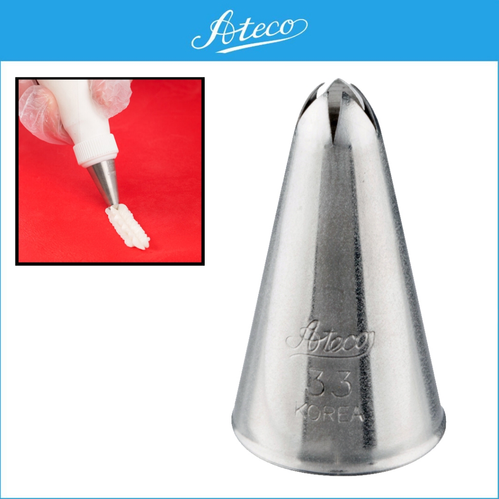 Ateco 33 Closed Star Piping Tip Stainless Steel icing Tip ( Set of 2 ...
