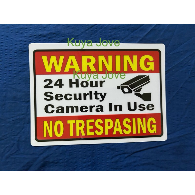 24 hour Security Camera In Use Signage | Shopee Philippines