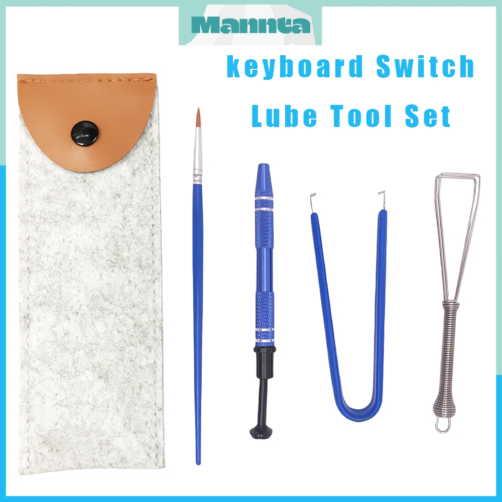 1 Set Metal Keycap Puller Stem Holder Switch Puller Lubrication Pen ...