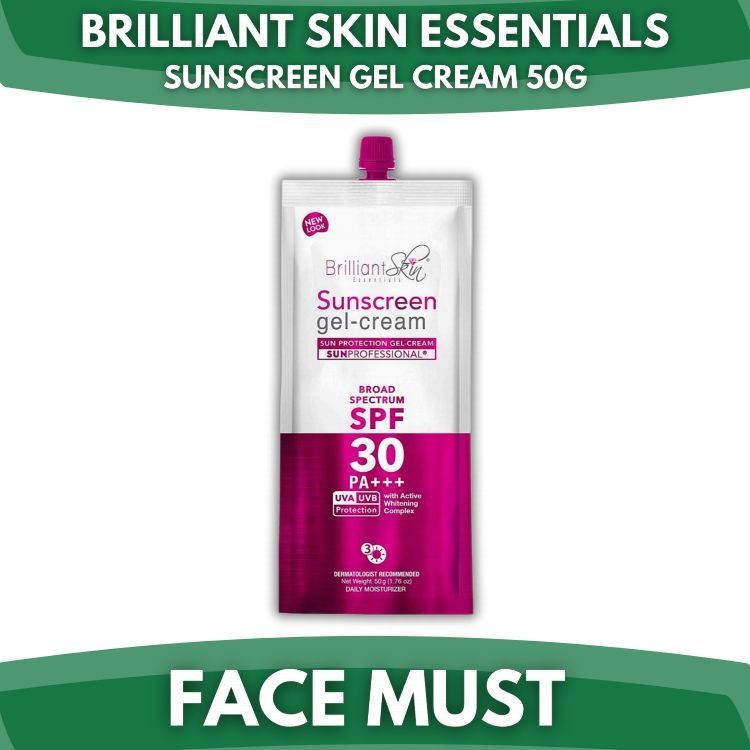 Brilliant Skin Sunscreen Gel Cream SPF 30 / 50g / Mini 15G | Shopee ...