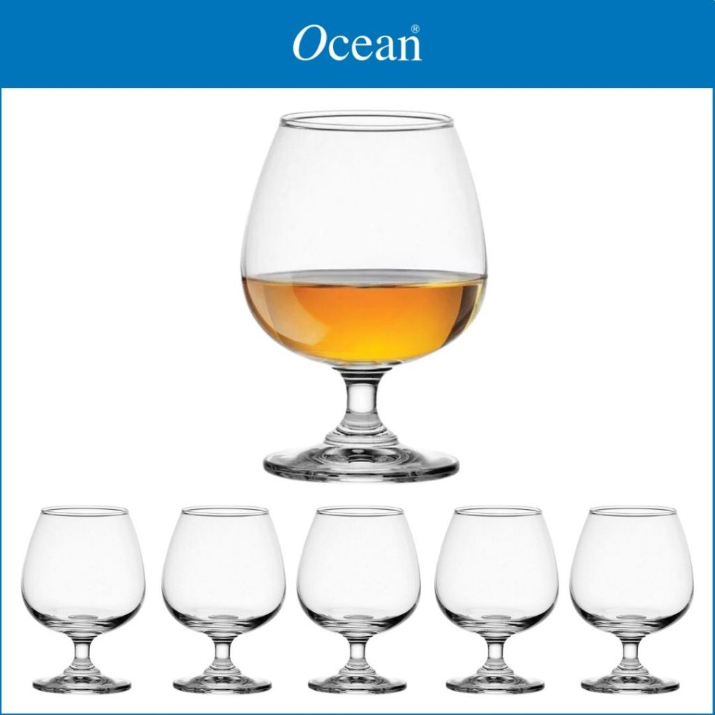 Ocean Glassware Classic Brandy Drinking Glass 255 ml Set of 6 | Shopee ...