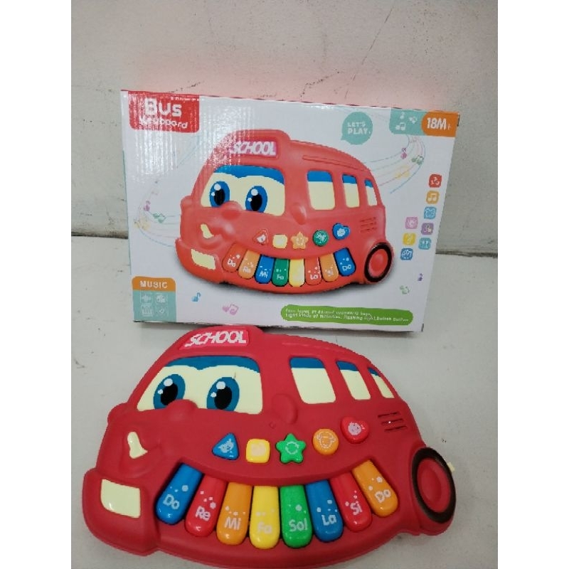 School Bus Keyboard Musical Learning Keyboard | Shopee Philippines