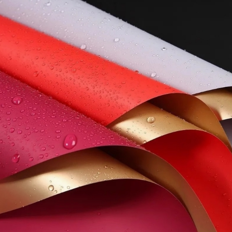 20Pcs Two Tone GOLD color Flower Wrapping Paper Waterproof Bouquet ...
