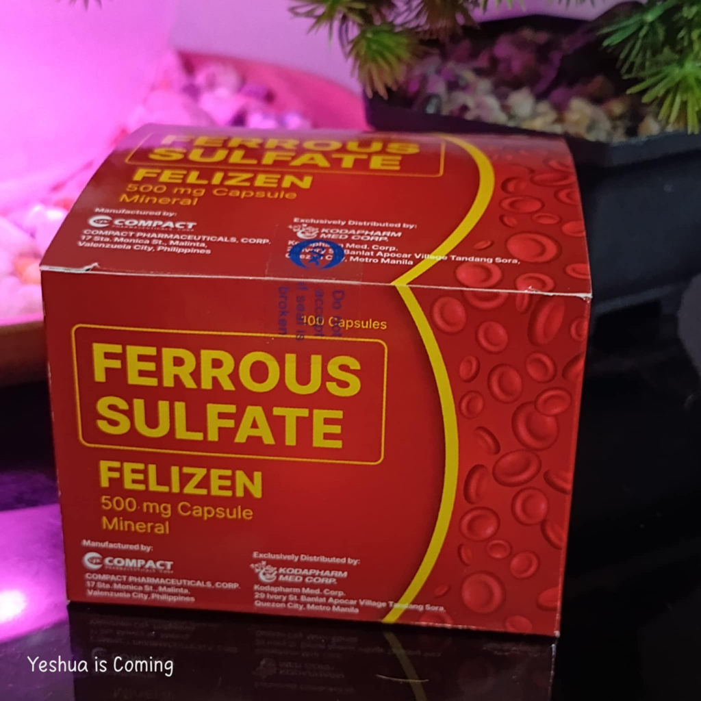 FELIZEN FERROUS SULFATE 500mg Capsules Mineral for Iron deficiency ...