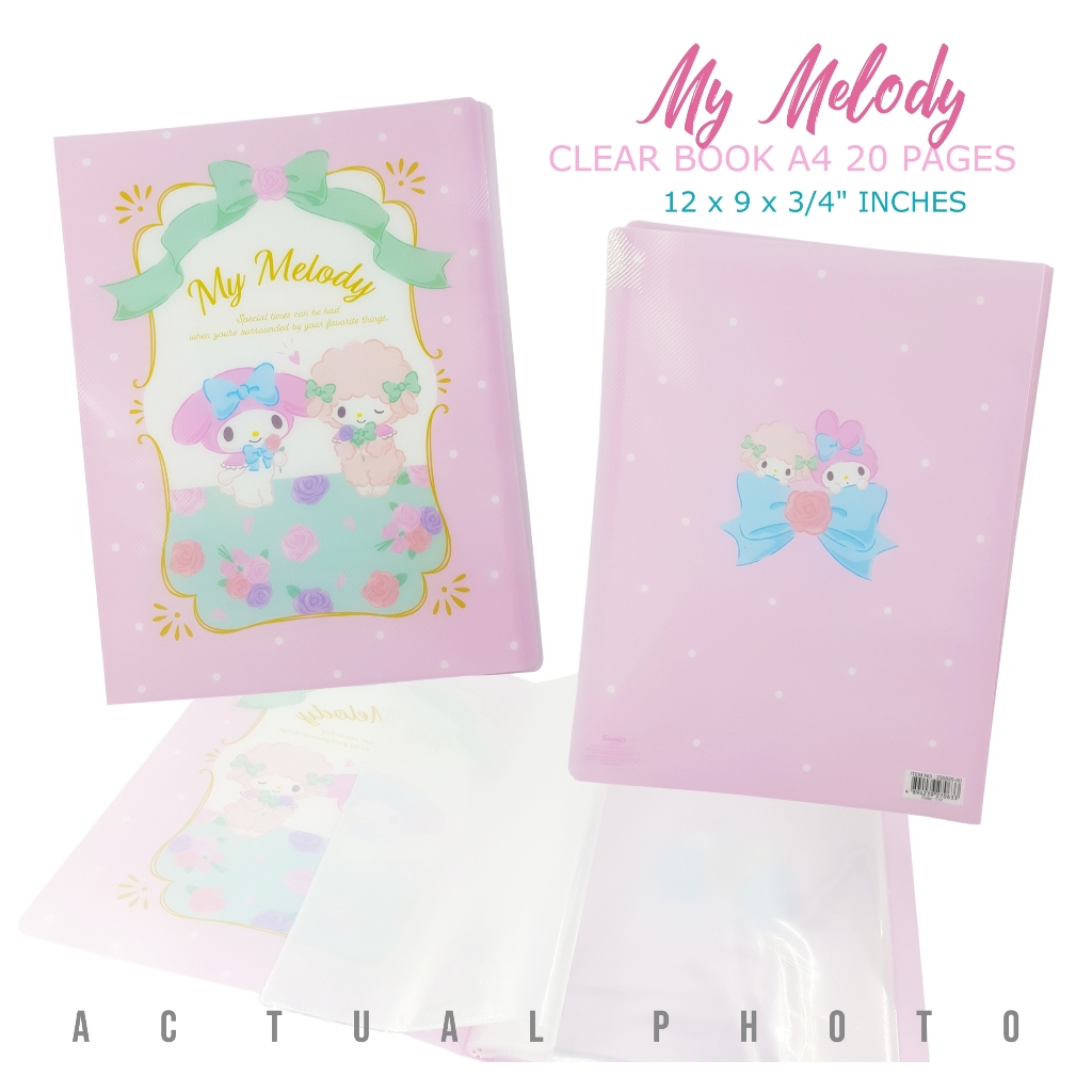 My Melody 20 pages Clear Book A4 Size | Shopee Philippines