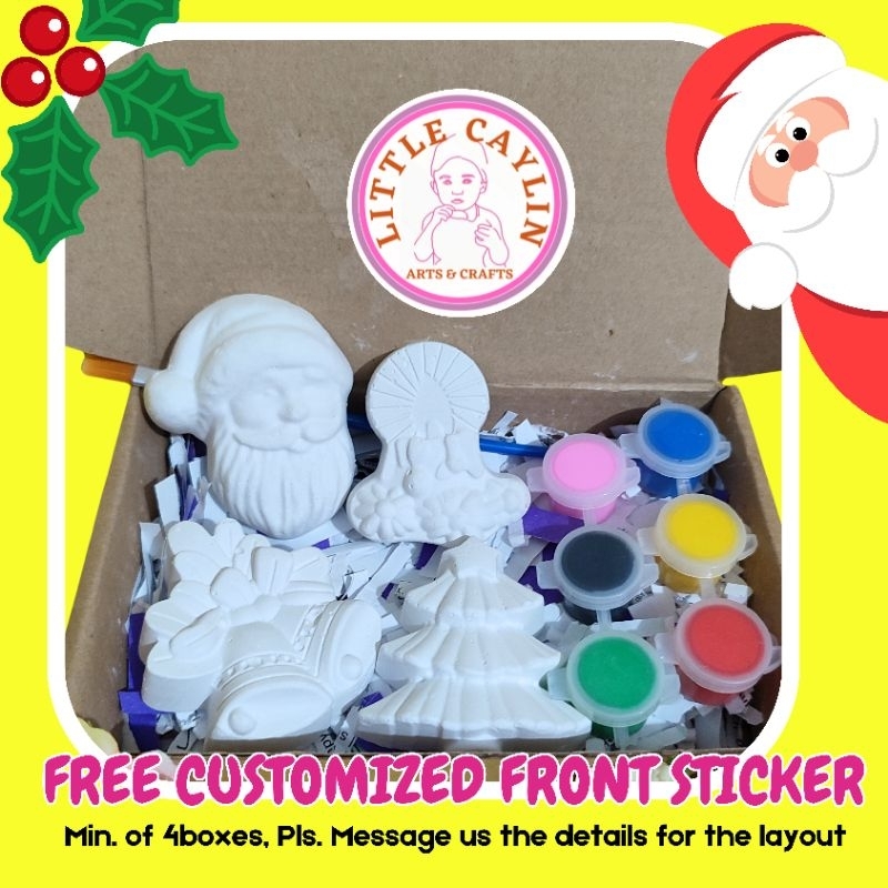 4pcs. Christmas Plaster Painting Set | Shopee Philippines