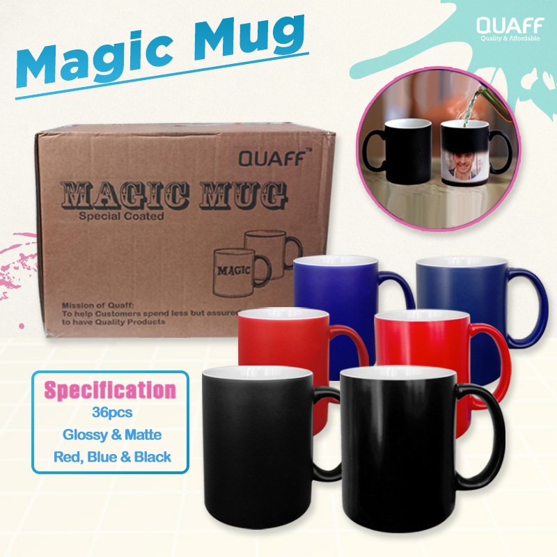 QUAFF Magic Mug Black Matte / Glossy 11oz Sublimation Printable Mugs ...