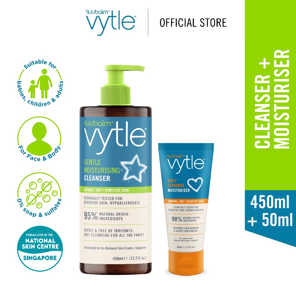 Vytle 450ML Cleanser and 50ML Moisturiser Bundle | Shopee Philippines