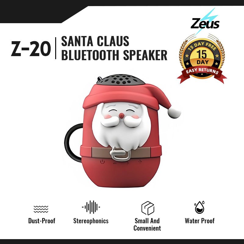 Zeus Cute Santa Bluetooth speaker portable with FM radio and TF card ...