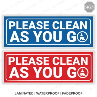 Shop clean as you go sign for Sale on Shopee Philippines