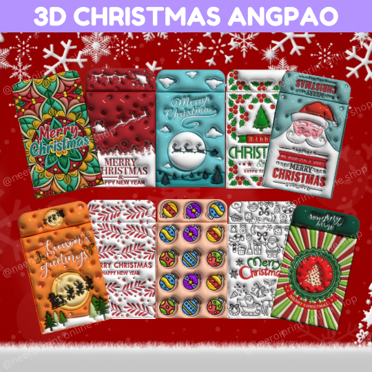 3D Angpao Money Envelope for Christmas | Ampao, gift envelope (10pcs ...