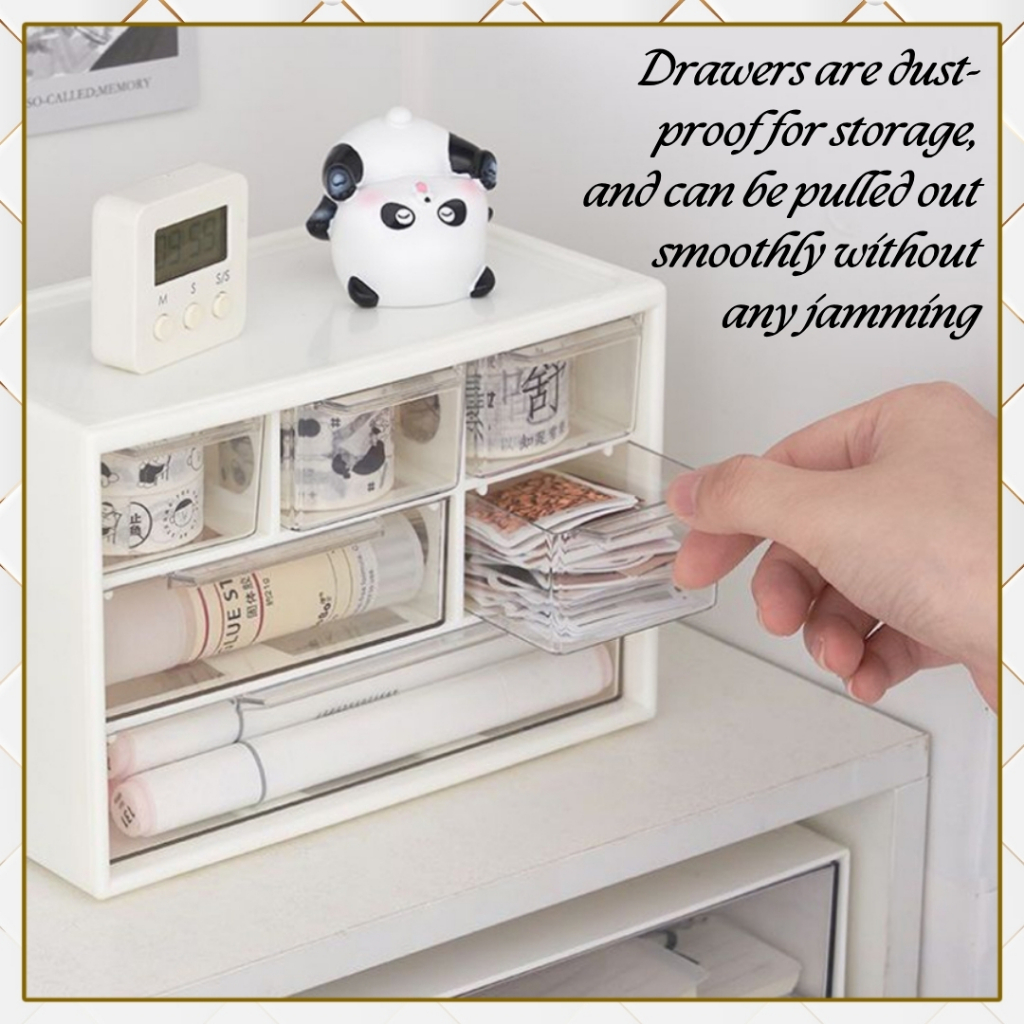 Mini Desk Drawer Cabinet Storage Grid Rack Organizer Stationary For ...