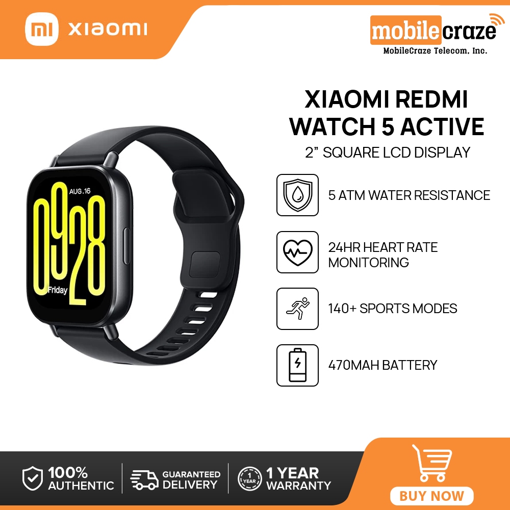 Xiaomi Redmi Watch 5 Active Smartwatch | 5 ATM Water Resistance | 2 ...