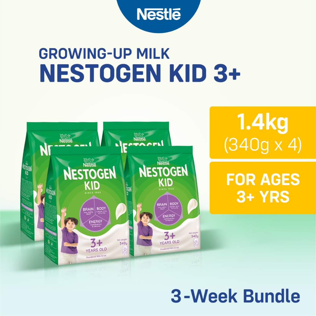 NESTOGEN KID 3+ Powdered Milk For Children Above 3 Years Old 1.4kg ...
