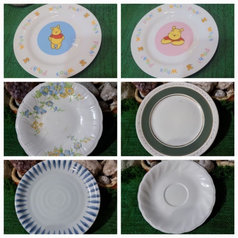 Assorted Japan/UK surplus plates side plate 6-7 inch diameter deco oven ...