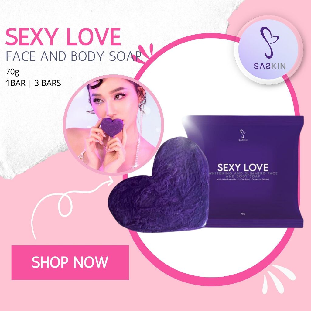 SASKIN Sexy Love Whitening & Slimming Face and Body Soap 70g - 1 BAR ...