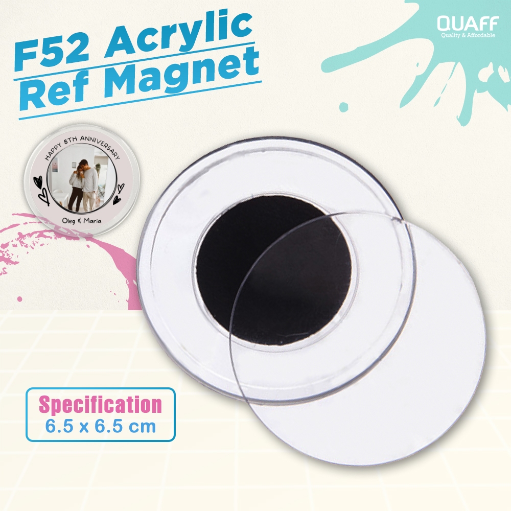 QUAFF F52 Acrylic Photo Insert Ref Magnet Circle 100 Pcs Pack | Shopee ...