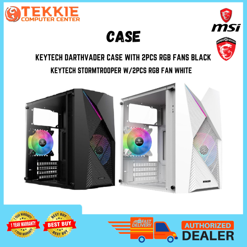 BrandNew Keytech Darthvader Black /Stormtrooper White RGB Flow Tempered ...