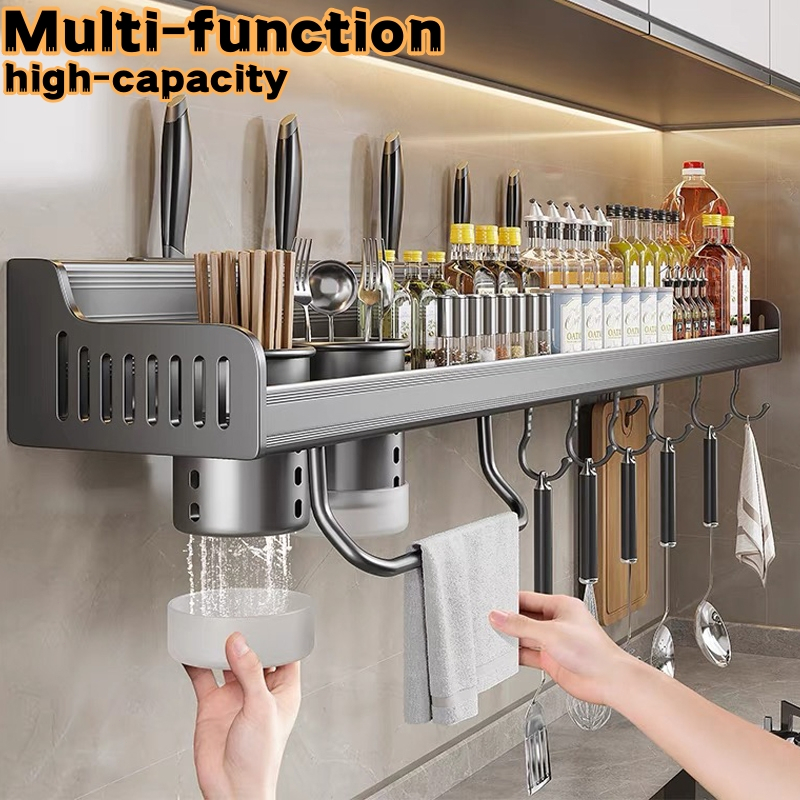 Stainless hanging condiments organizer kitchen spice Seasoning storage ...