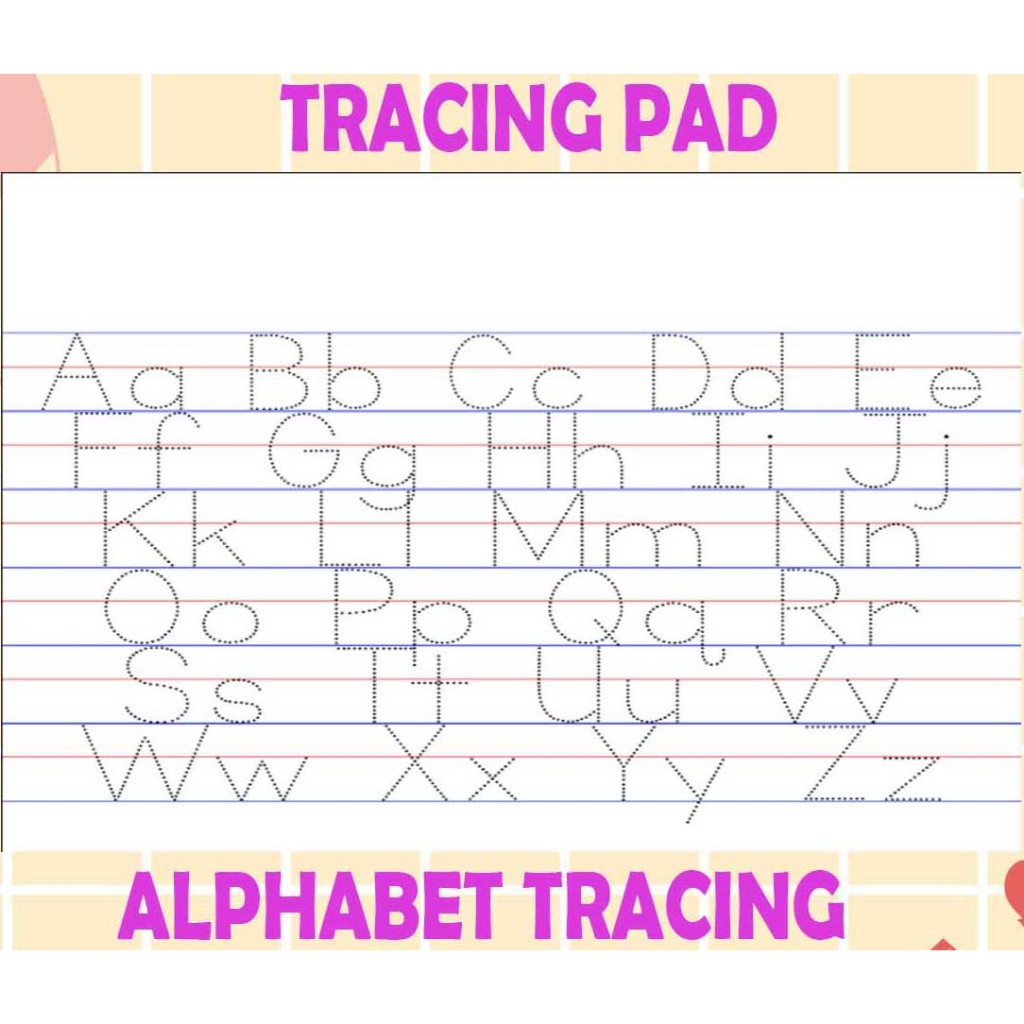 Customized Tracing Pad ( Alphabet, Numbers, Shapes, Name, etc ...