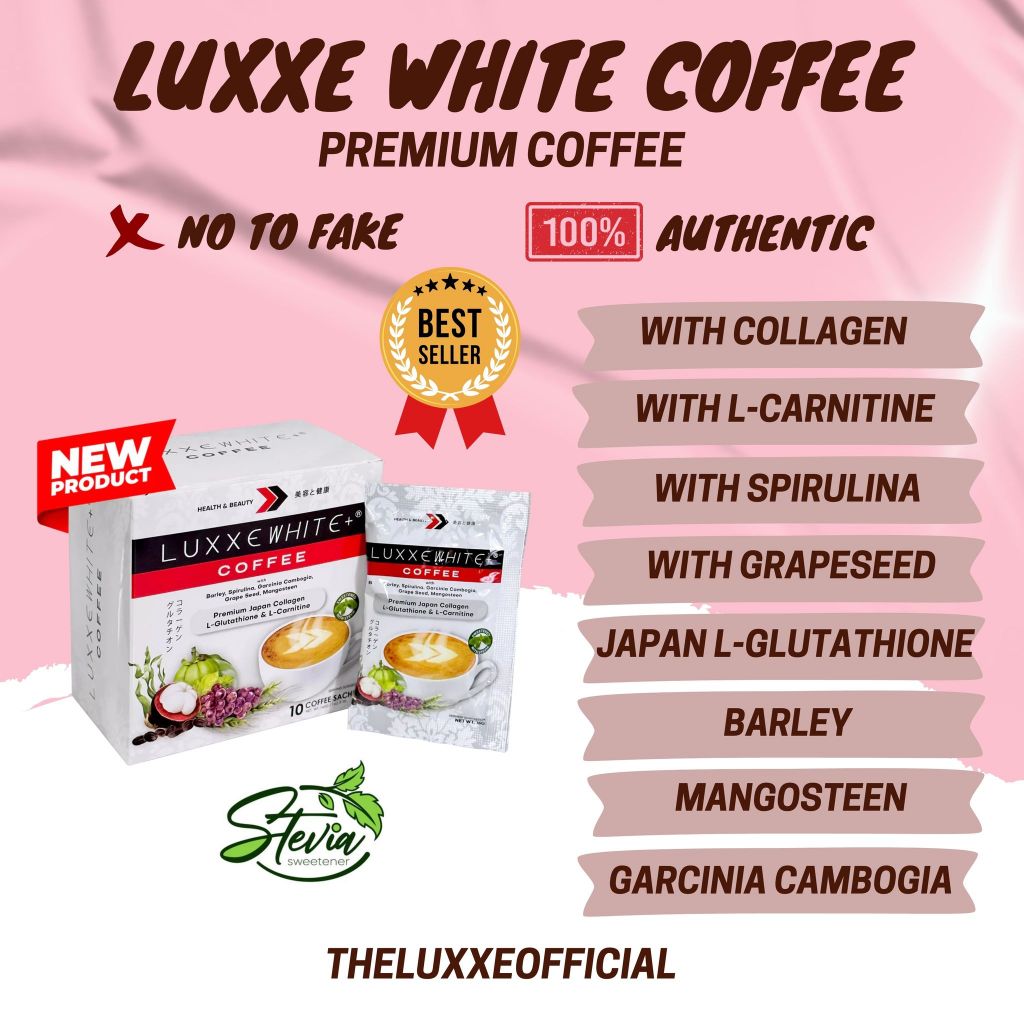 Luxxe White coffee Premium Japan Collagen L-Glutathione L-Carnitine ...