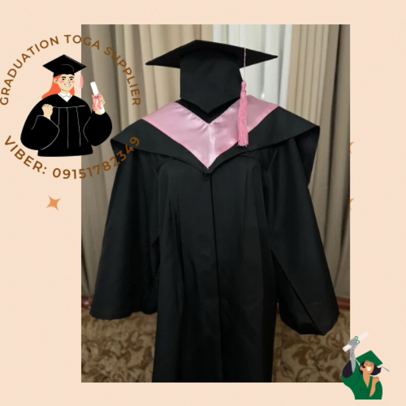 college graduation toga with salmon pink hood | Shopee Philippines