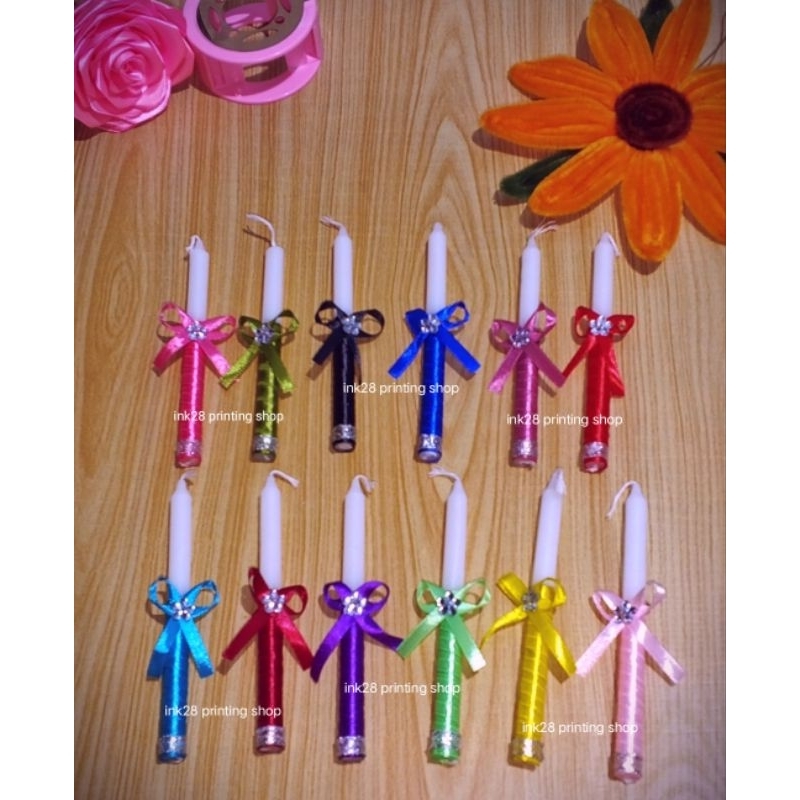 Customized Candle (2pcs) for Baptism 7th birthday Debut House Blessing ...