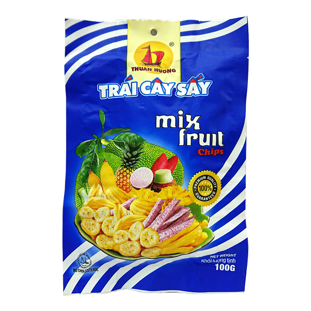 Thuan Hong Trai Cay Say Mixed Fruit Chips 100g (gluten-free, sugar-free ...