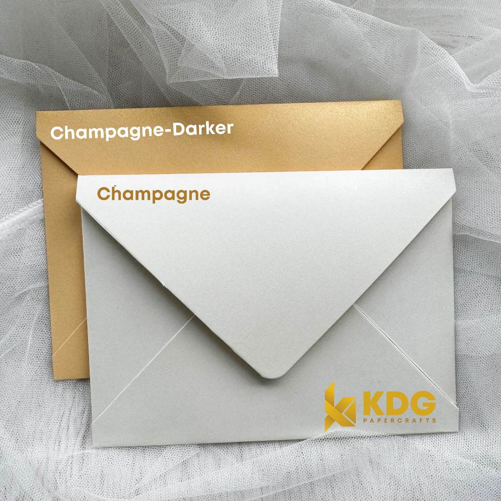 5 pcs - Champagne / Off White - Makapal 5R / 4R Baronial Envelopes For ...