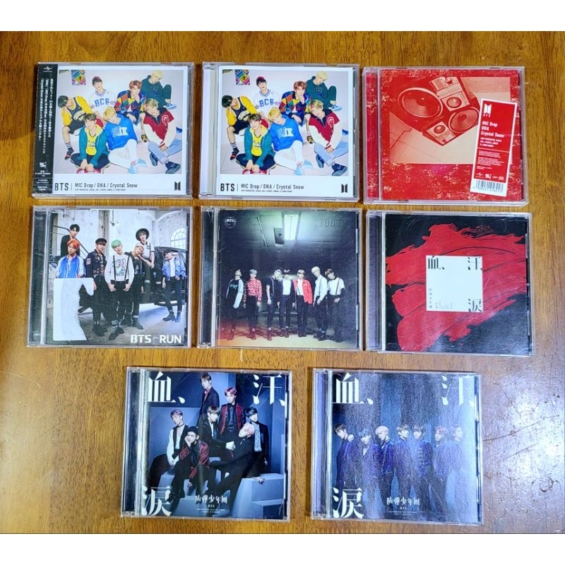 BTS Japanese Albums (Crystal Snow/DNA/Mic Drop, Youth, Run, Blood Sweat ...