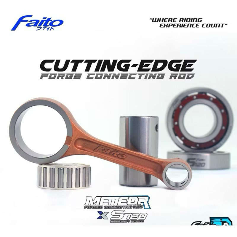FAITO Connecting Rod x Crankshaft Bearing Wave 125 / XRM 125 - Raider ...