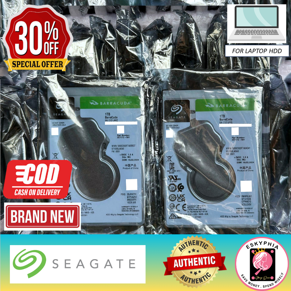 Seagate 1TB Barracuda Internal Hard Drive HDD – 2.5 Inch SATA 6 Gb/s for PC Laptop (ST1000LM048 ...