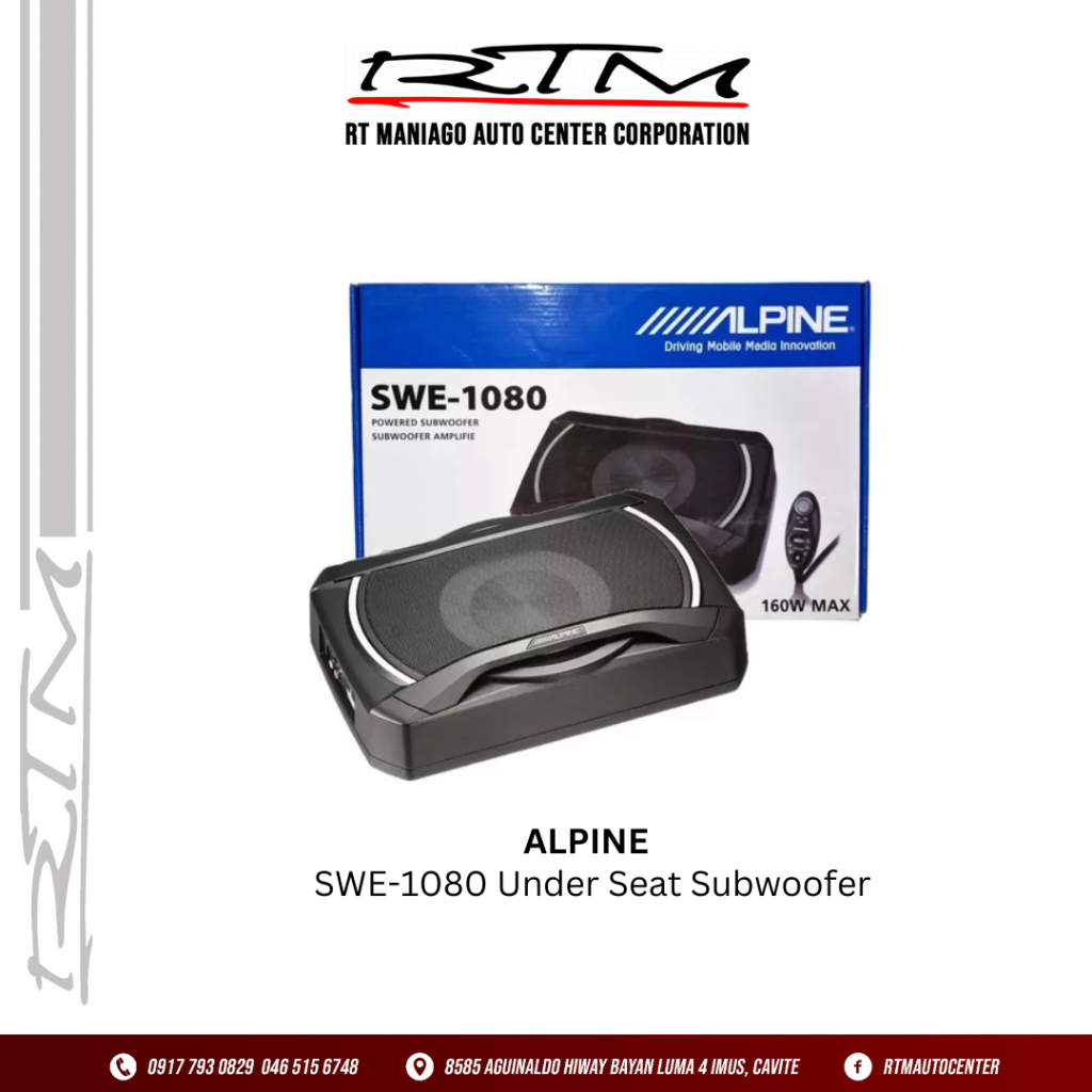 Alpine SWE-1080 Under Seat Subwoofer | Shopee Philippines