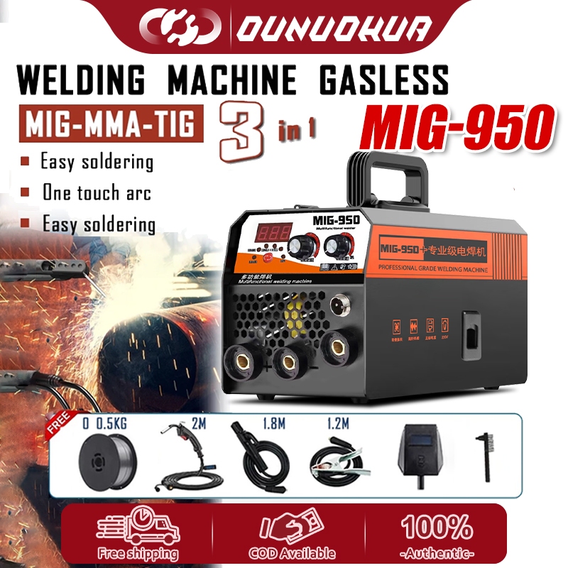 MIG950 Welding Machine Portable IGBT Inverter MIG&MMA&TIG 3IN1 Gasless ...