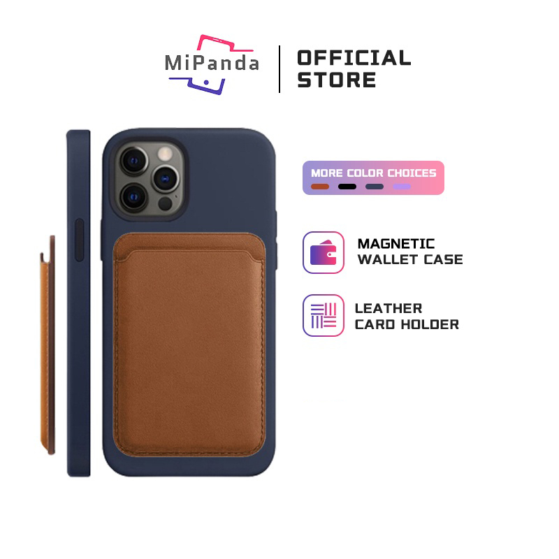 Mipanda Logo Leather Case Compatible for 11 12 13 Pro Max Back Magnetic ...