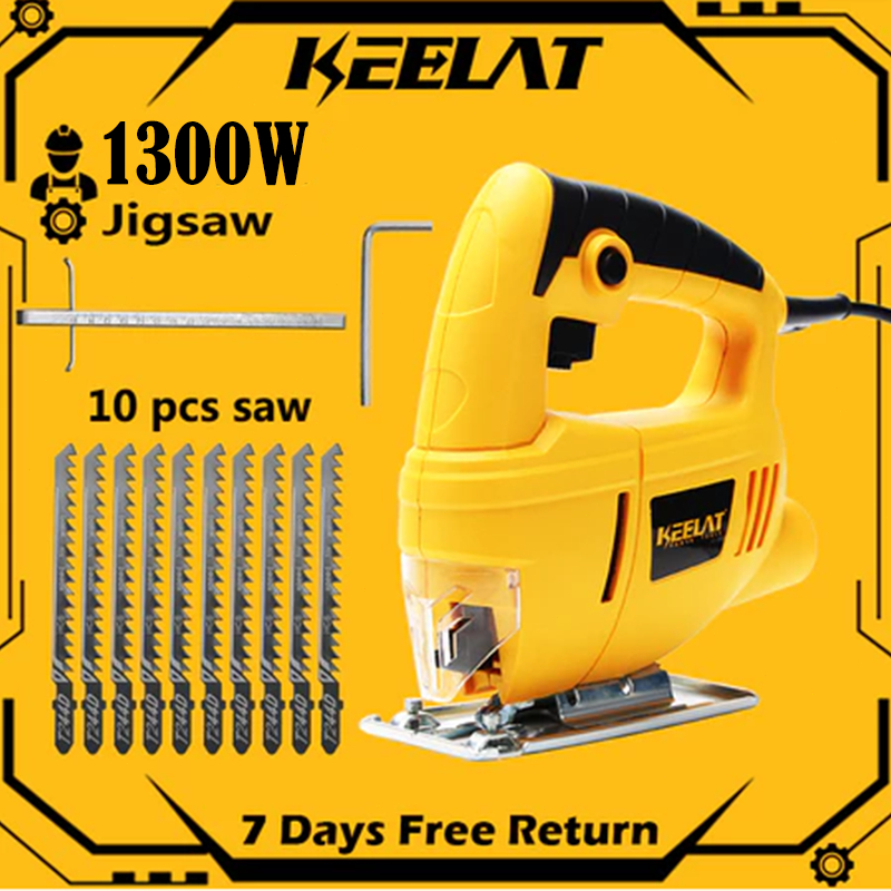KEELAT 1300W Electric Jig saw power tool Carpenter Tools Wood Set ...