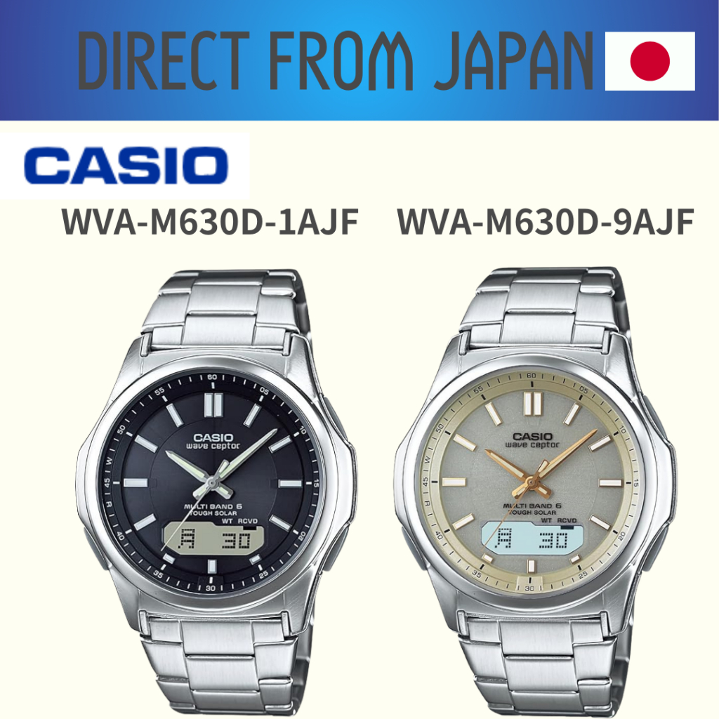 Casio Wave Ceptor Watch Official Japanese Product Radio Solar Mens ...