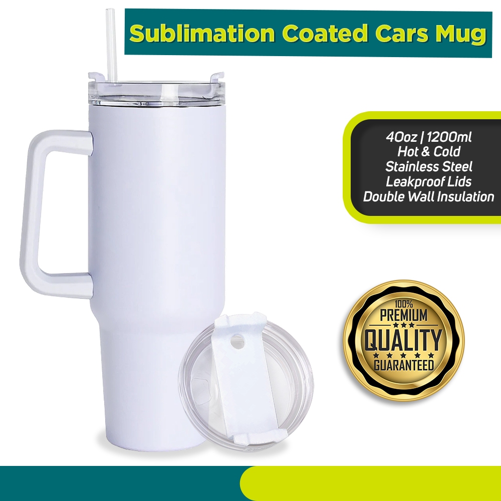 Sublimation Coated Cars Mug White (40oz-120ML) | Shopee Philippines
