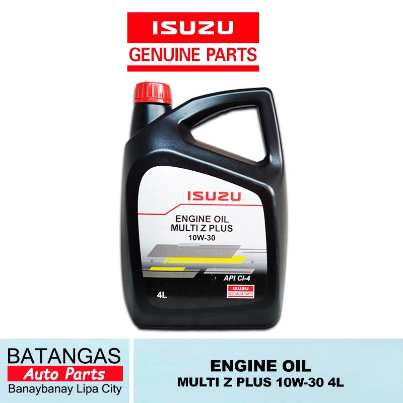 ISUZU ENGINE OIL MULTI Z PLUS 10W-30 4L 570711LPL | Shopee Philippines