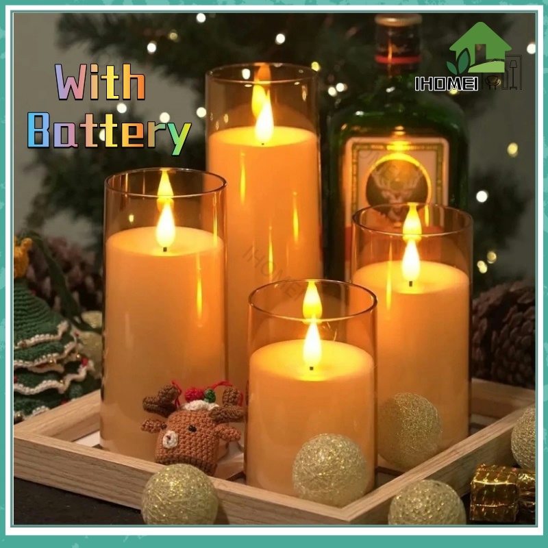 Led Flameless Candle For Altar Home Wedding Party Christmas Decor ...
