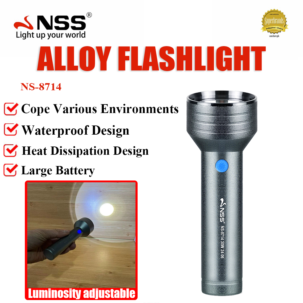 NSS Aluminum Alloy Flashlight Long Endurance Rechargeable Waterproof ...