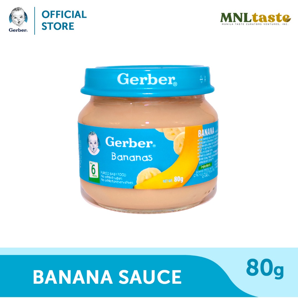GERBER Bananas Puree 80g for 6 mos. and above | Shopee Philippines