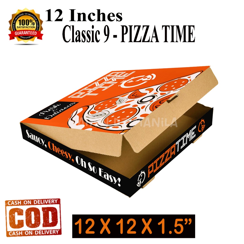 Pizza Box Corrugated / Classic 9 - 12 Inches / 50pcs per bundle 12x12x1 ...