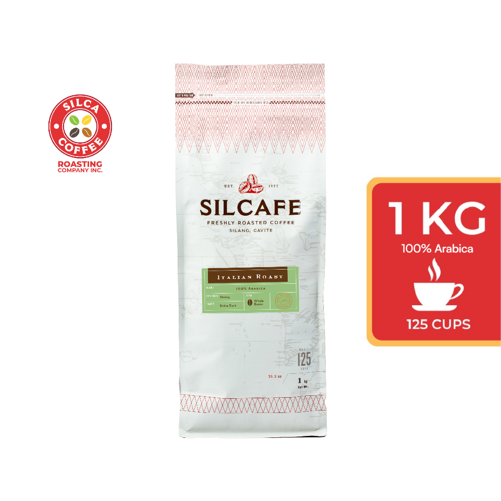 Silcafe Italian Roast Whole Beans Coffee - 1KG | Shopee Philippines