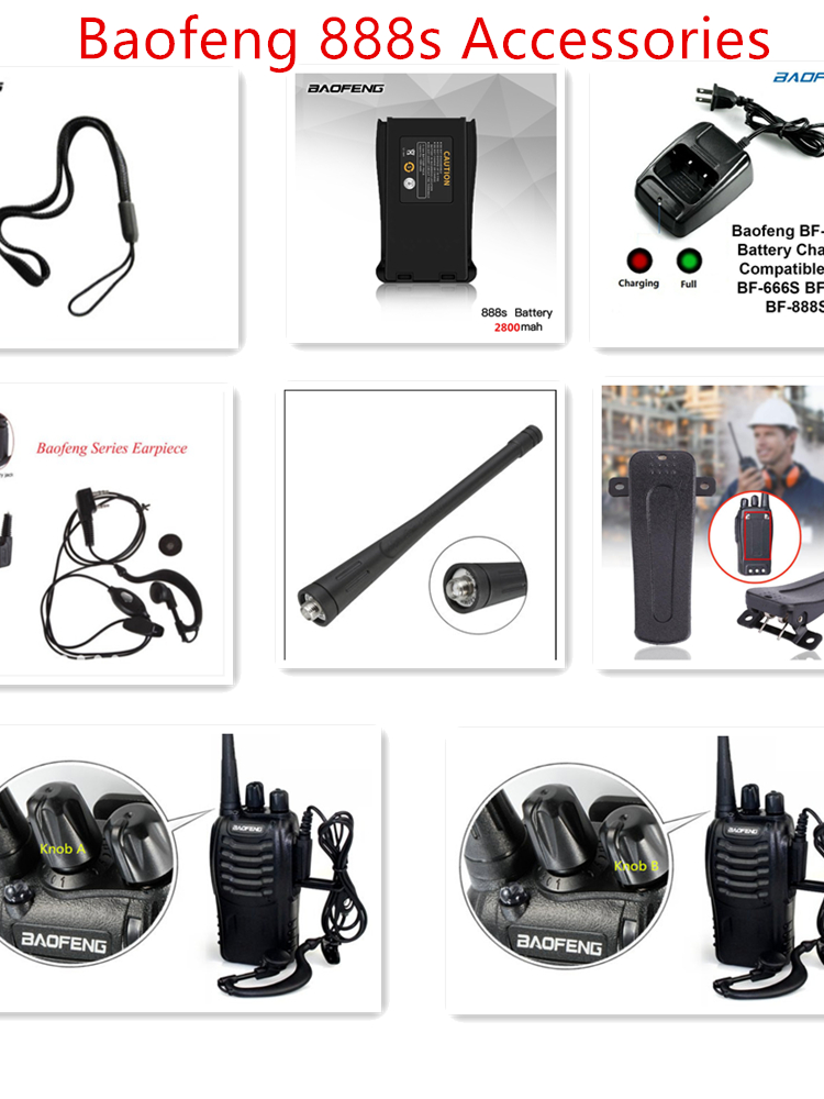 BF 888S Original Accessories For Baofeng 888S 777S 666S Walkie Talkie ...
