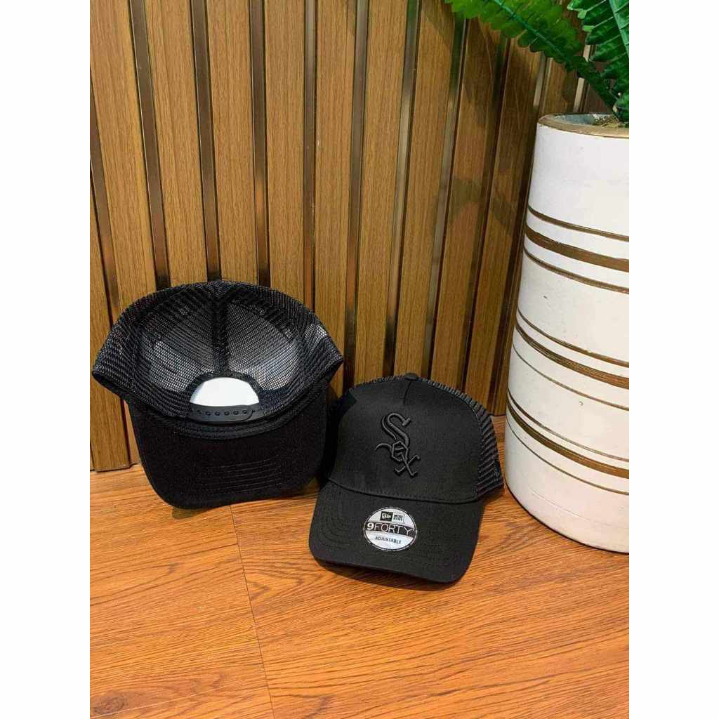 SOX TRIPLE BLACK NET CAP WITH FREE CAP BOX BY STREET WEAR | Shopee ...