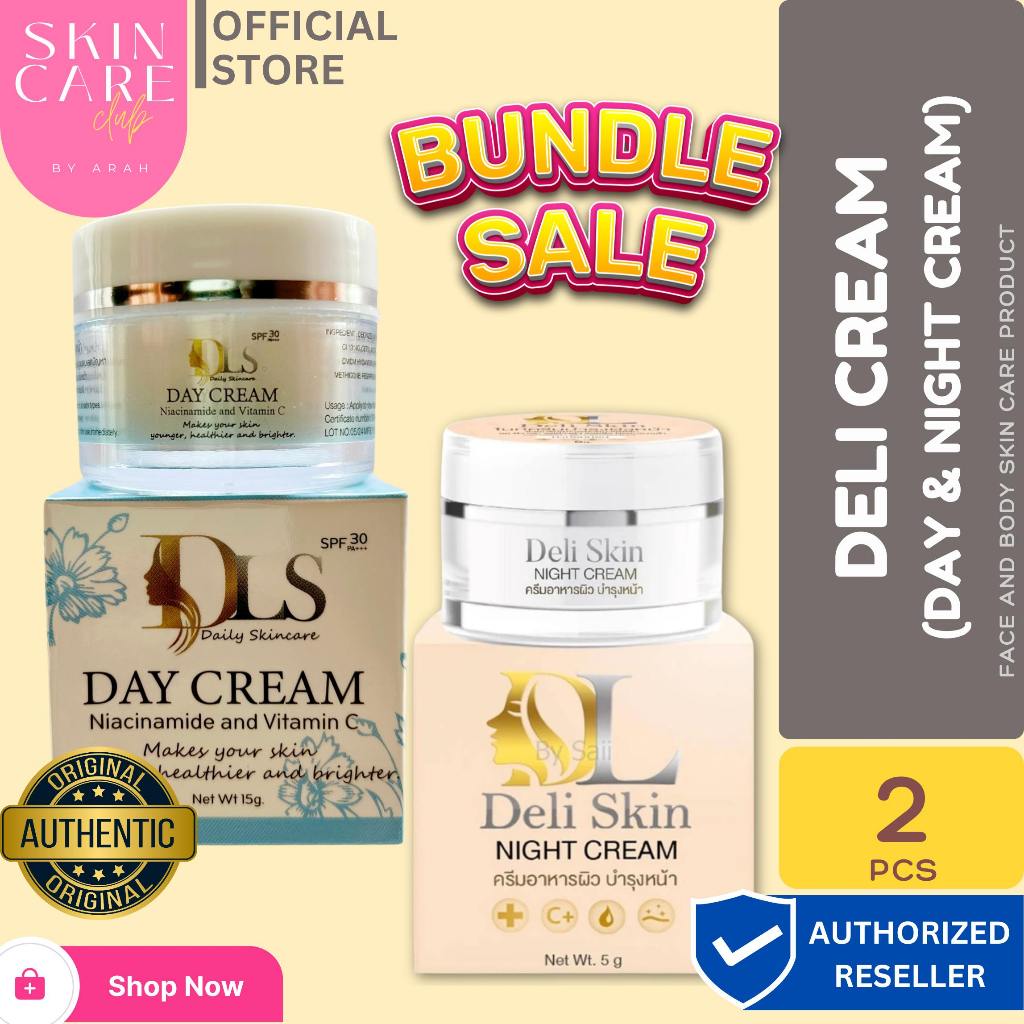 [PROMO BUNDLE] DELI SKIN DAY & NIGHT CREAM FOR ACNE, MELASMA, DULL SKIN ...