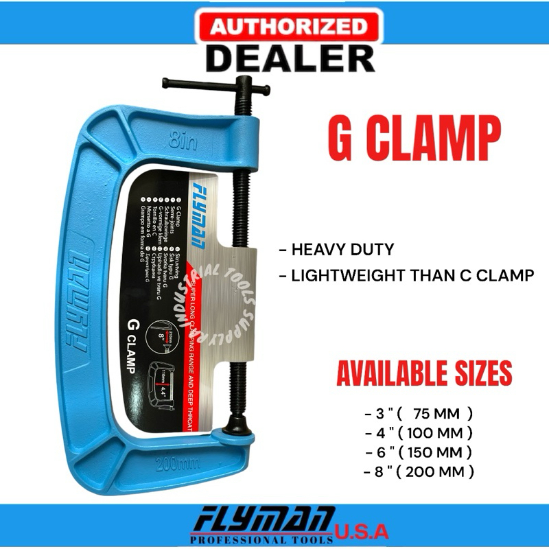 Flyman Tools Usa G Clamp / G cramp / C Clamp | Shopee Philippines