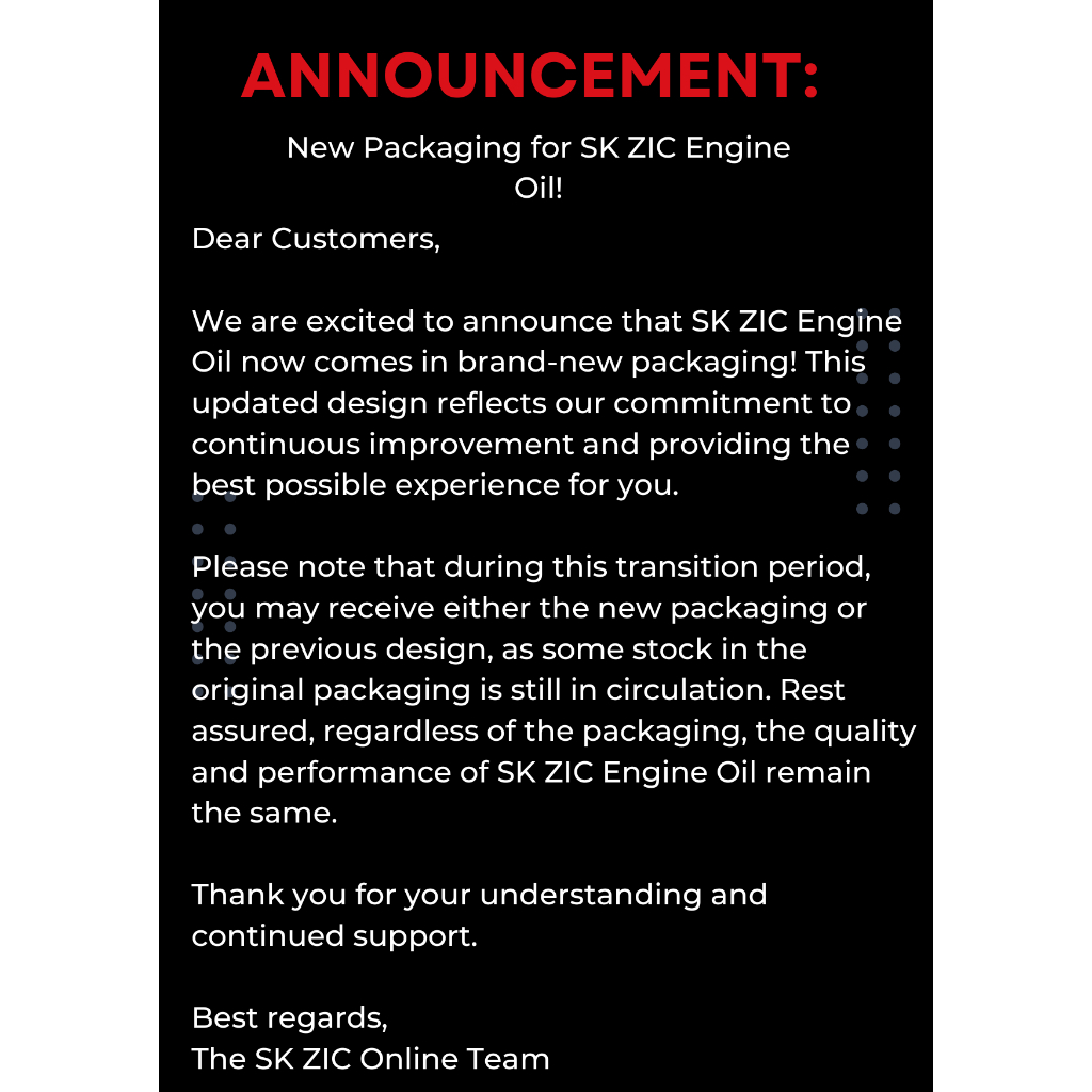 SK ZIC X6000 15W-40 6 Liters Synthetic Heavy Duty Diesel Engine Oil ...